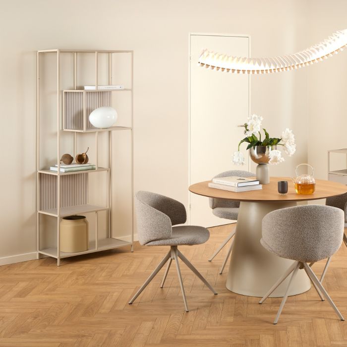 Seaford Tall Grey Metal Bookcase with 5 Shelves – That Home Shop